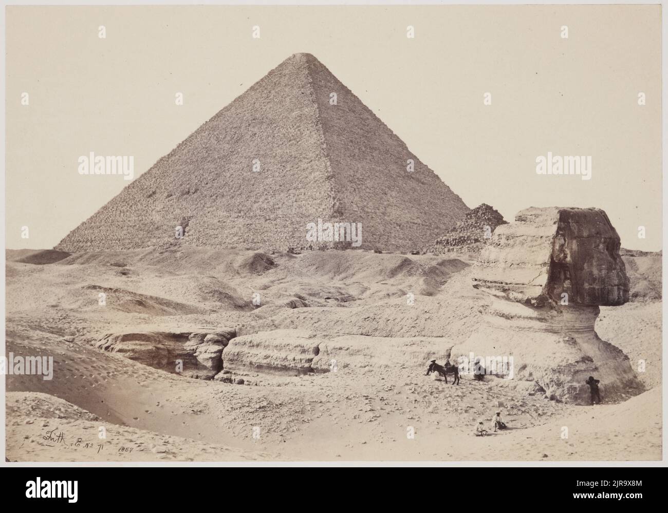 The Sphinx and Great Pyramid, Gizeh. From the album: Egypt and ...