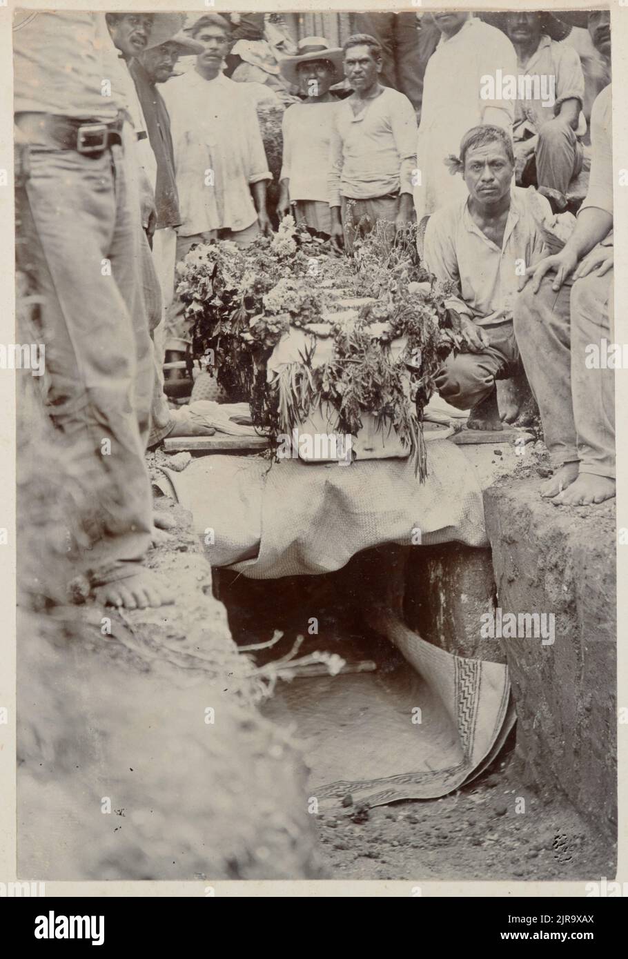 A funeral in the Cook Islands. From the album: Cook Islands, circa 1896 ...