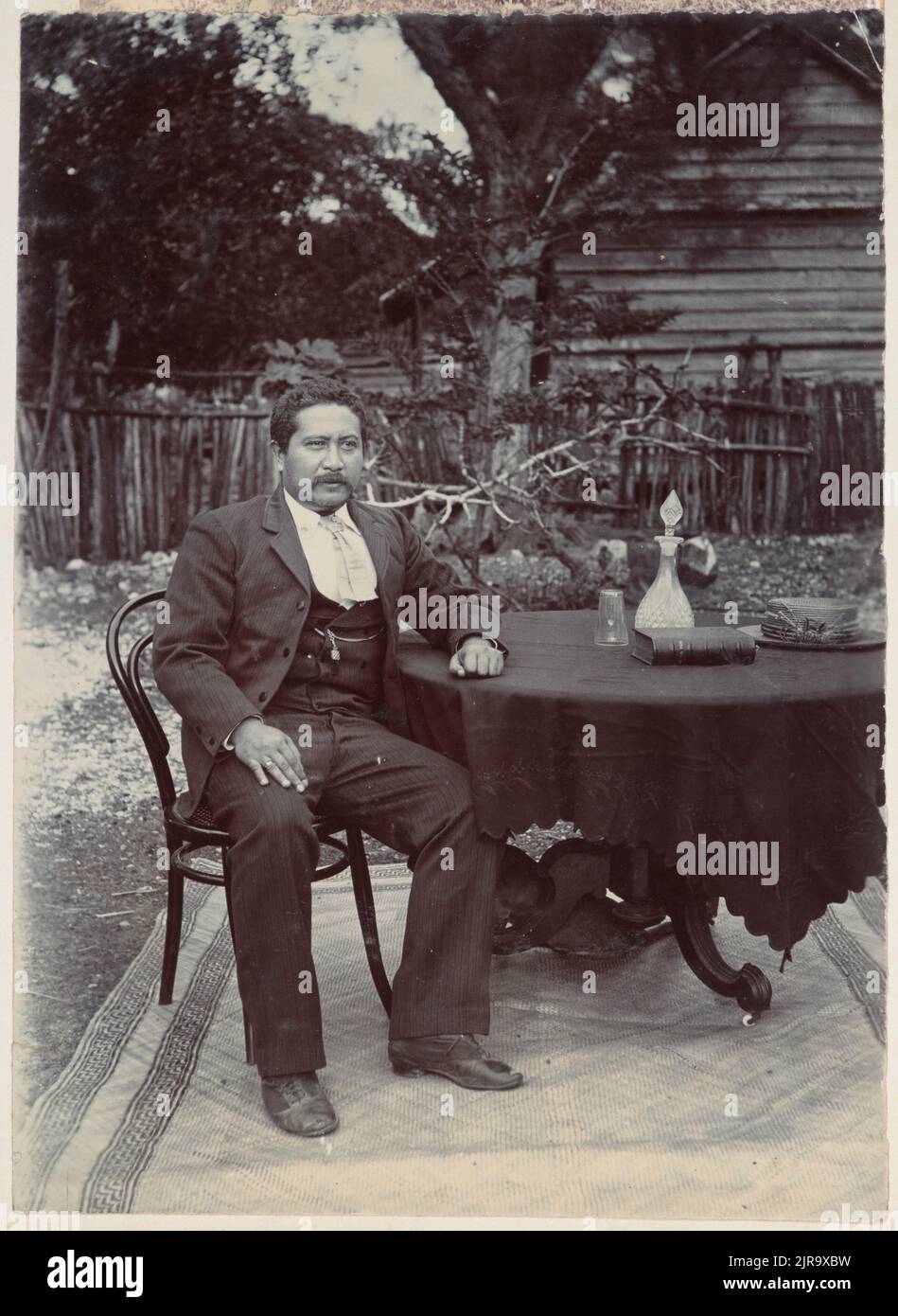 Portrait of an unidentified man, possibly a member of the Cook islands ...