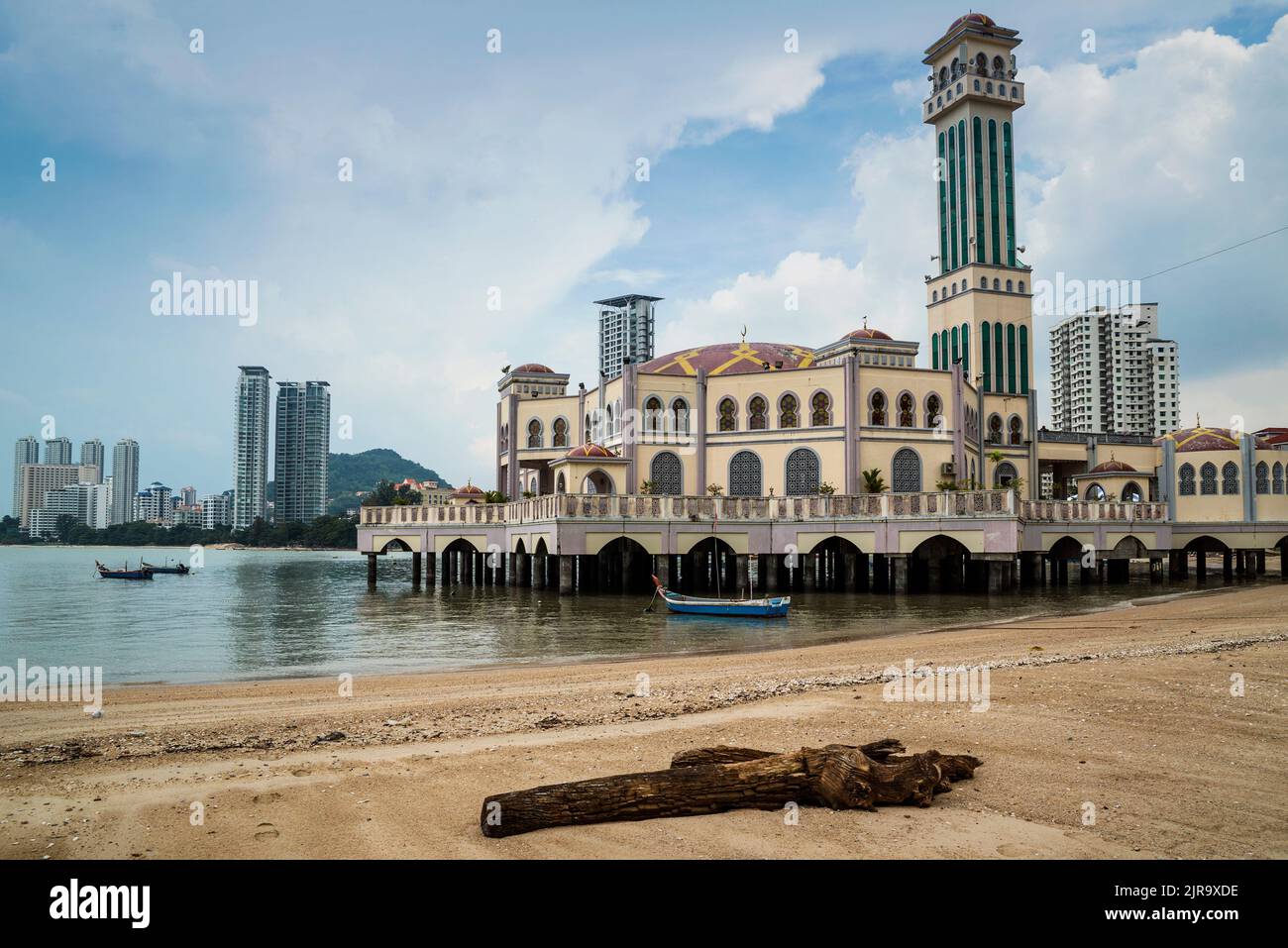 The Penang Floating Mosque, also known as Tanjong Bungah Floating ...