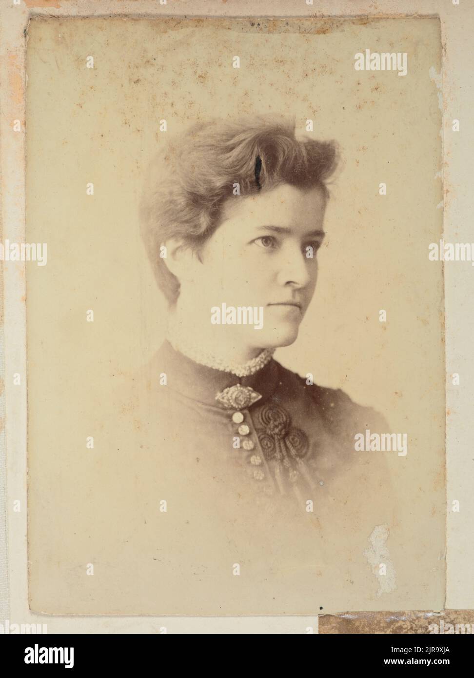 Portrait of Mrs Ellen Hutchin. From the album: Cook Islands, circa 1896 ...