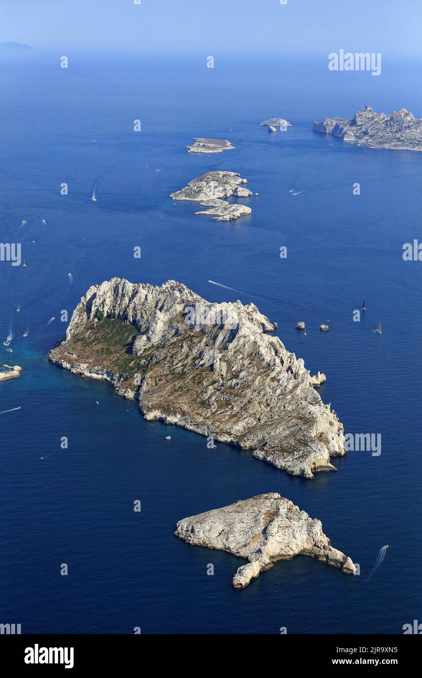 Marseille (south-eastern France): aerial view of the island Òile MaireÓ ...