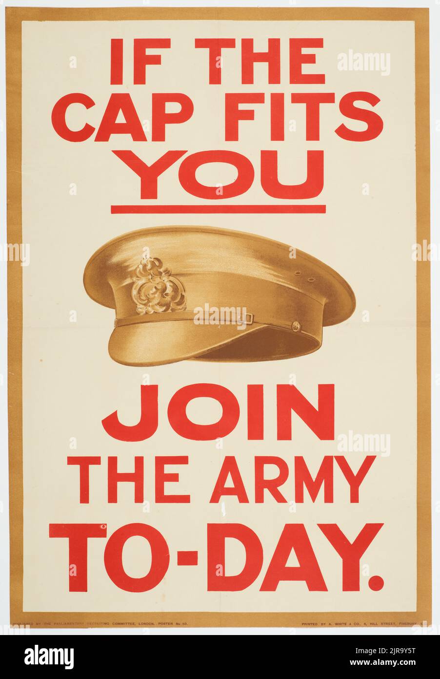 Poster, 'If The Cap Fits You', 1915, United Kingdom, by Parliamentary ...