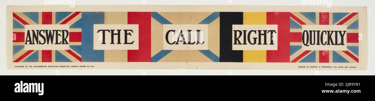 Poster, 'Answer The Call Right Quickly', 1915, United Kingdom, by ...