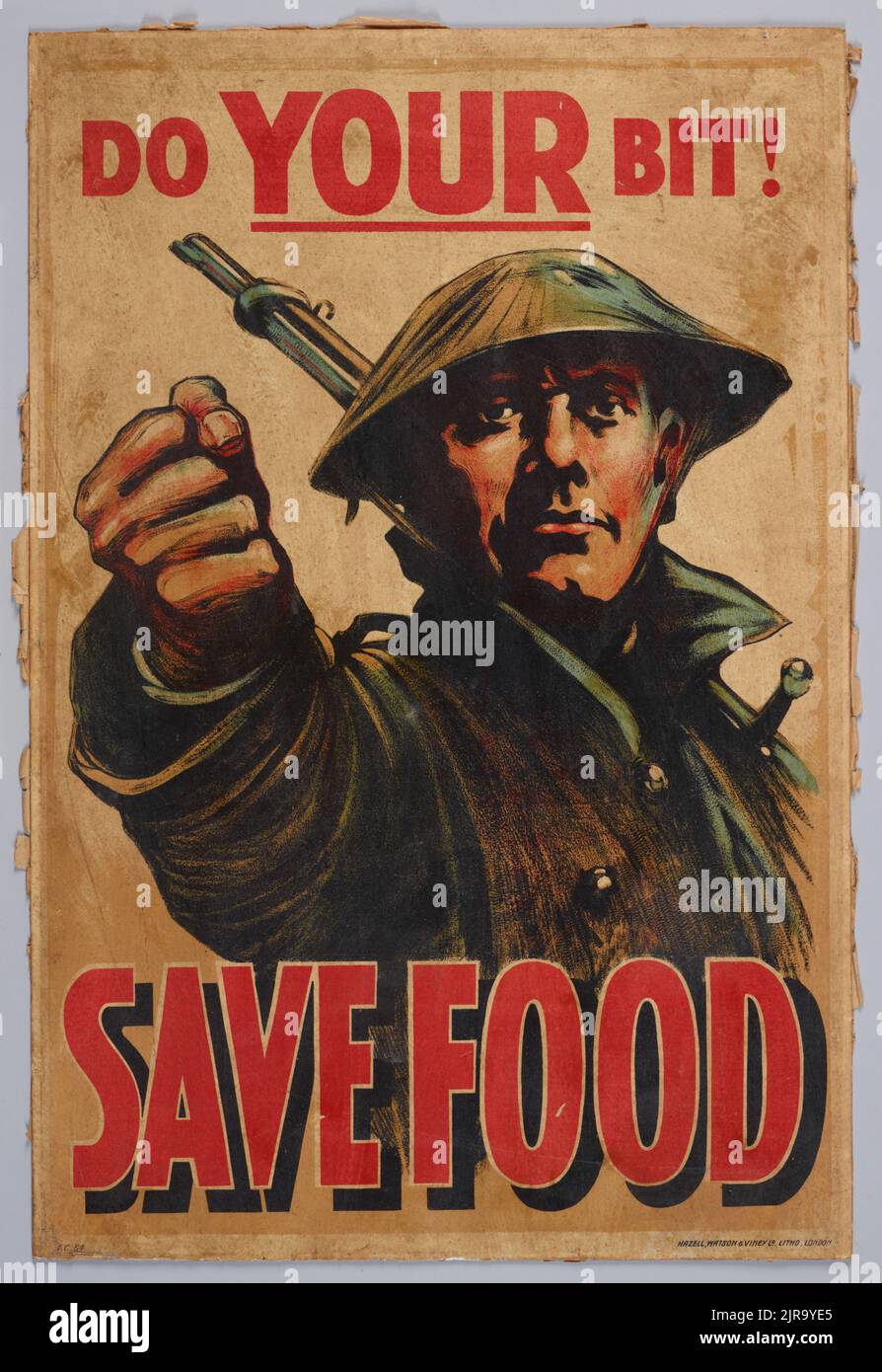 Poster, 'Do Your Bit!', 1917, United Kingdom, by Ministry of Food (Food ...