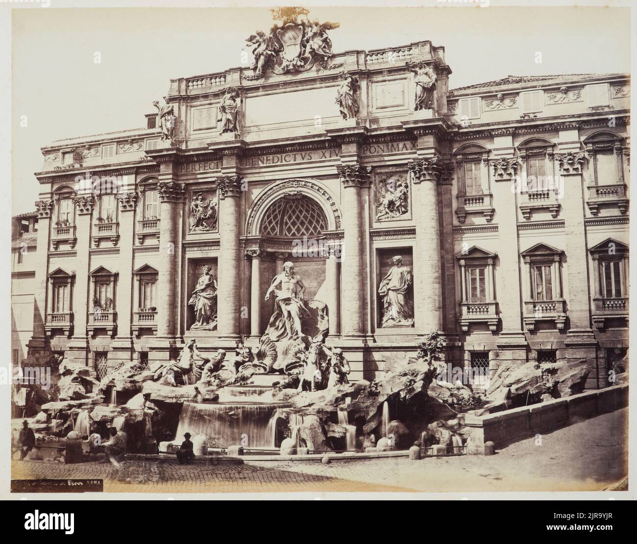 Fountain of Trevi, 1860-1880, by Gioacchino Altobelli Stock Photo - Alamy