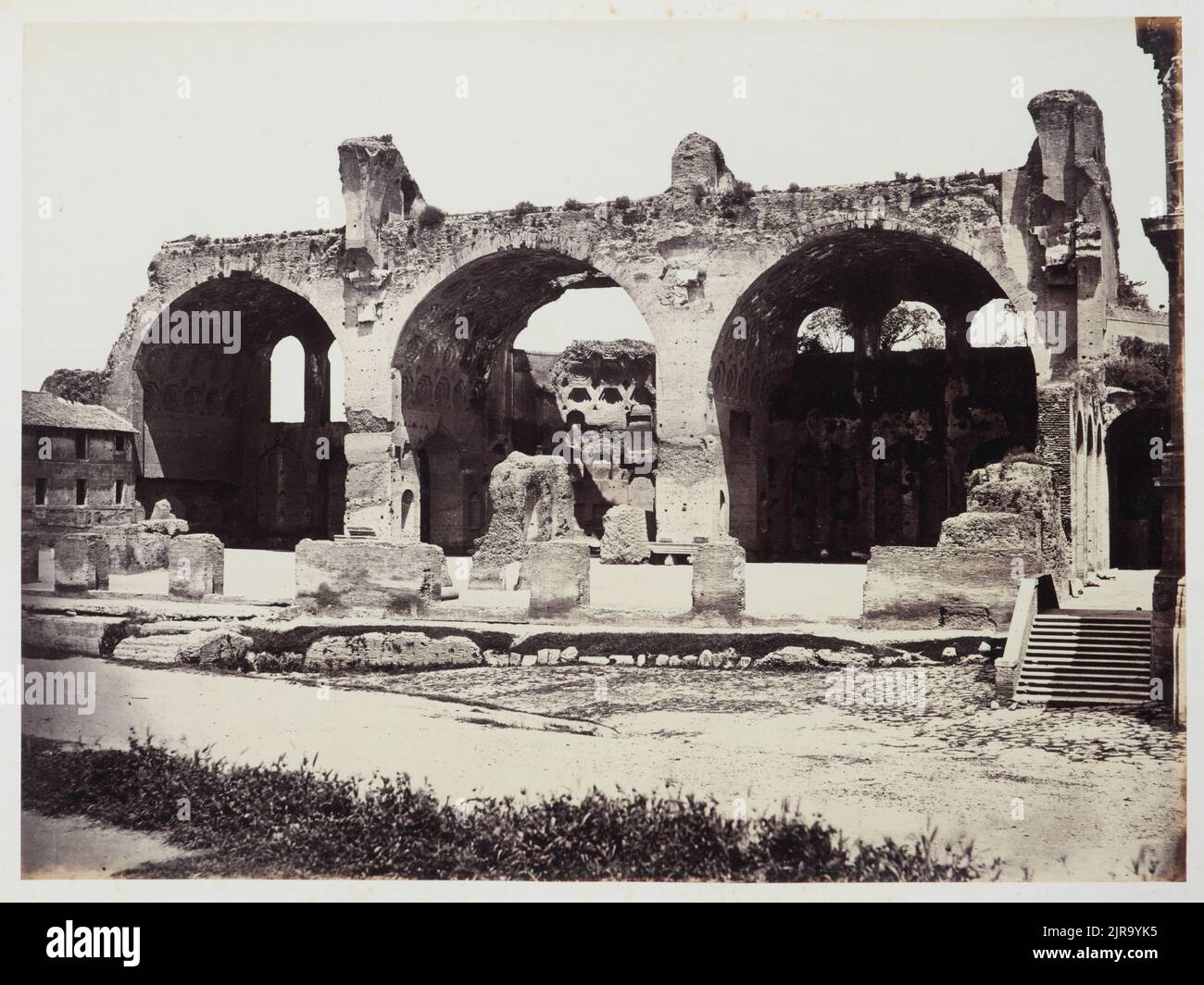 Basilica of Constantine, 1860-1880, by Gioacchino Altobelli Stock Photo ...