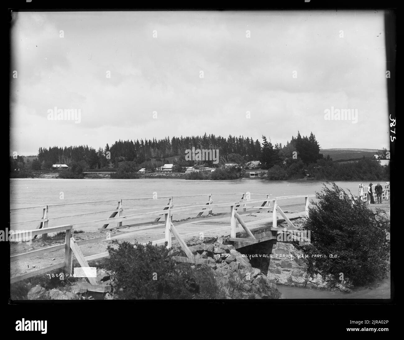Panorama from Clydevale Ferry, circa 1911, Dunedin, by Muir & Moodie ...