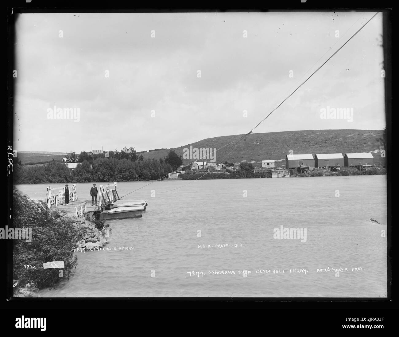 Panorama from Clydevale Ferry, circa 1911, Dunedin, by Muir & Moodie ...