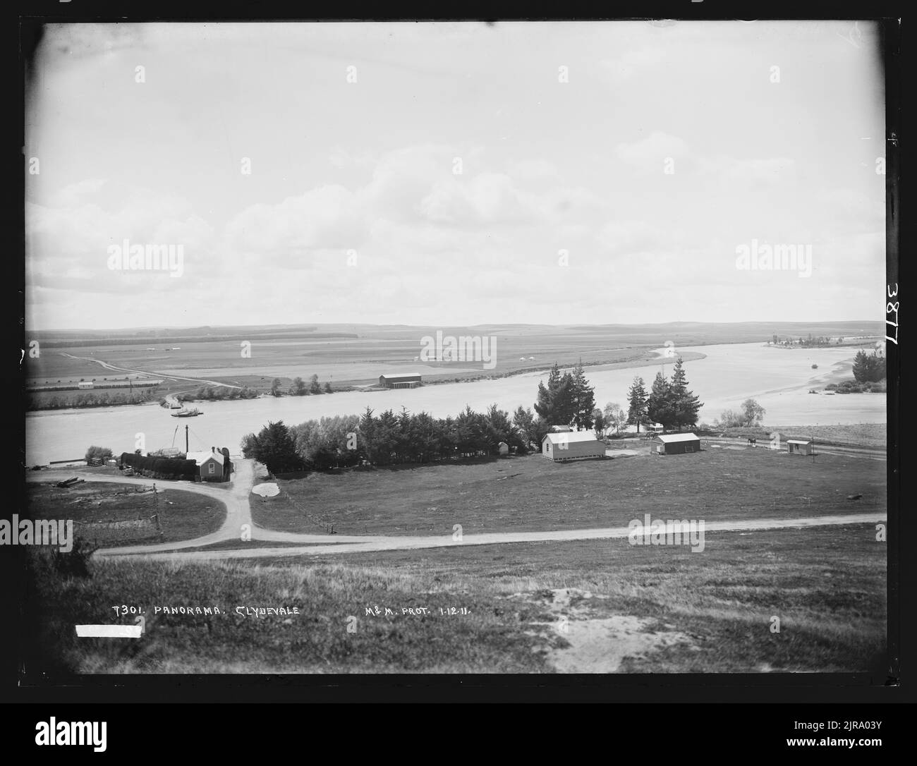 Panorama, Clydevale, circa 1911, Dunedin, by Muir & Moodie Stock Photo ...