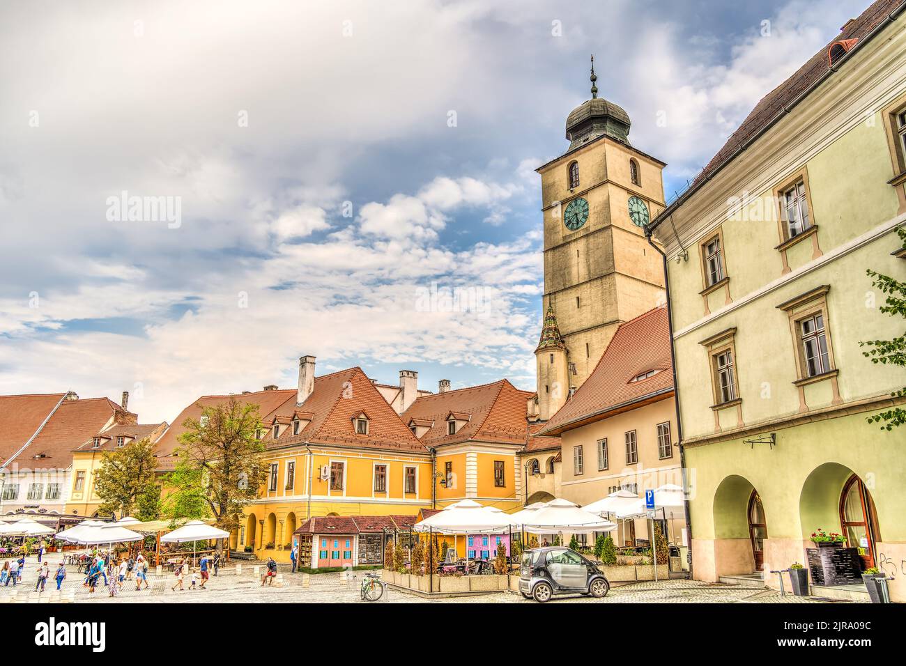 Sibiu landmarks, Romania Stock Photo - Alamy