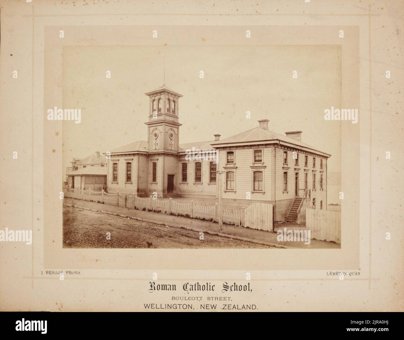 Roman Catholic School, Boulcott Street, Wellington, New Zealand, 1870s ...