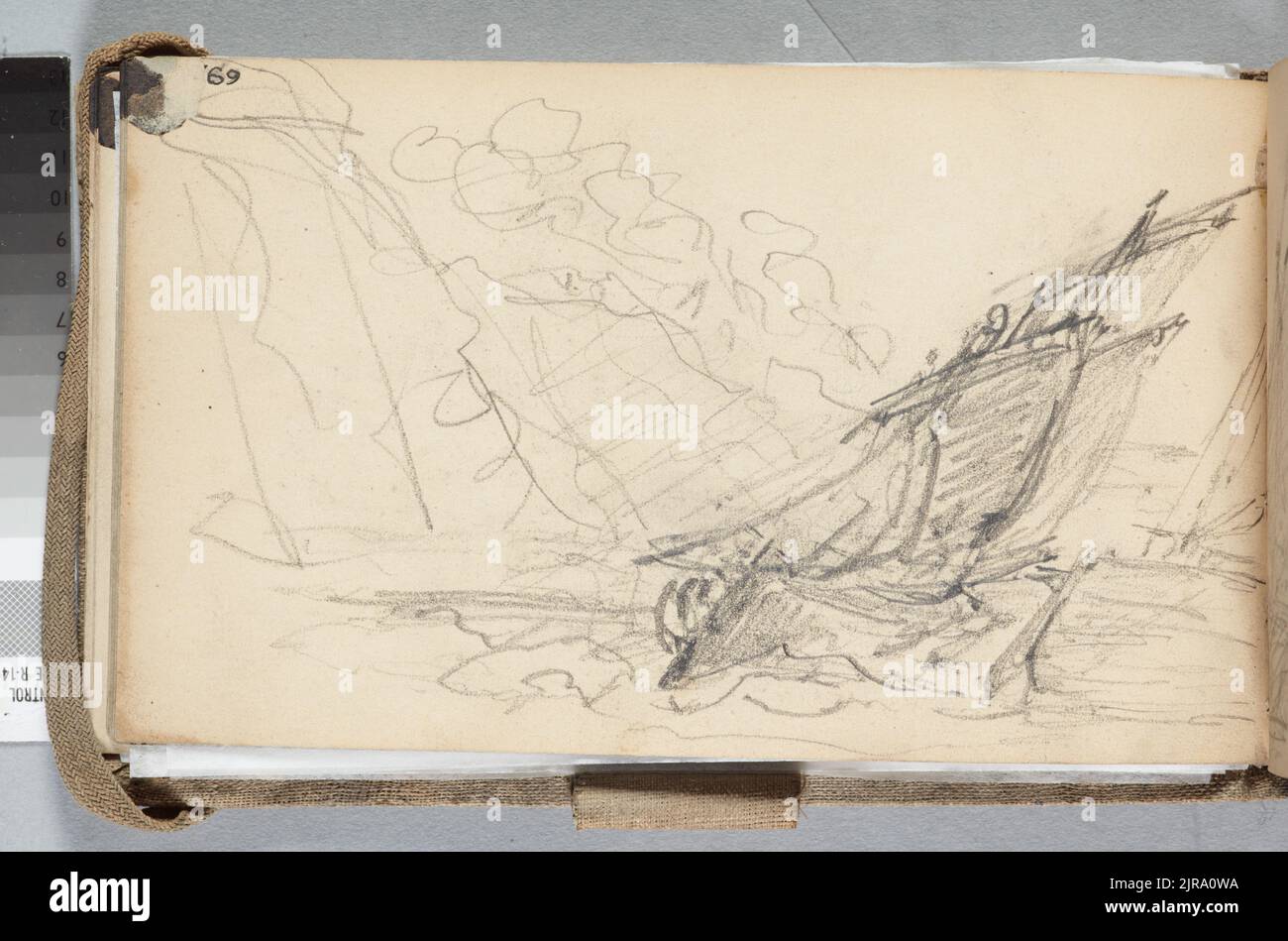 Sketch of seascape. From: Marine and Marken sketchbook., circa 1870 ...