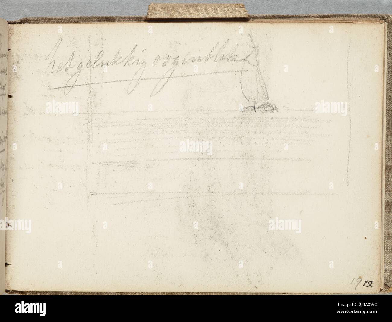 Sketch of sailing craft.. From: A Marken sketchbook., circa 1871-1873 ...