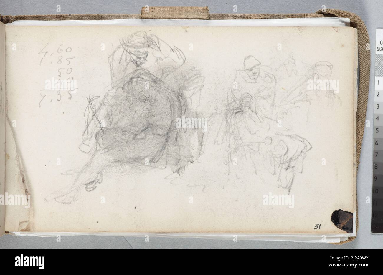 Figure sketches. From: Marine and Marken sketchbook., circa 1870-1871 ...