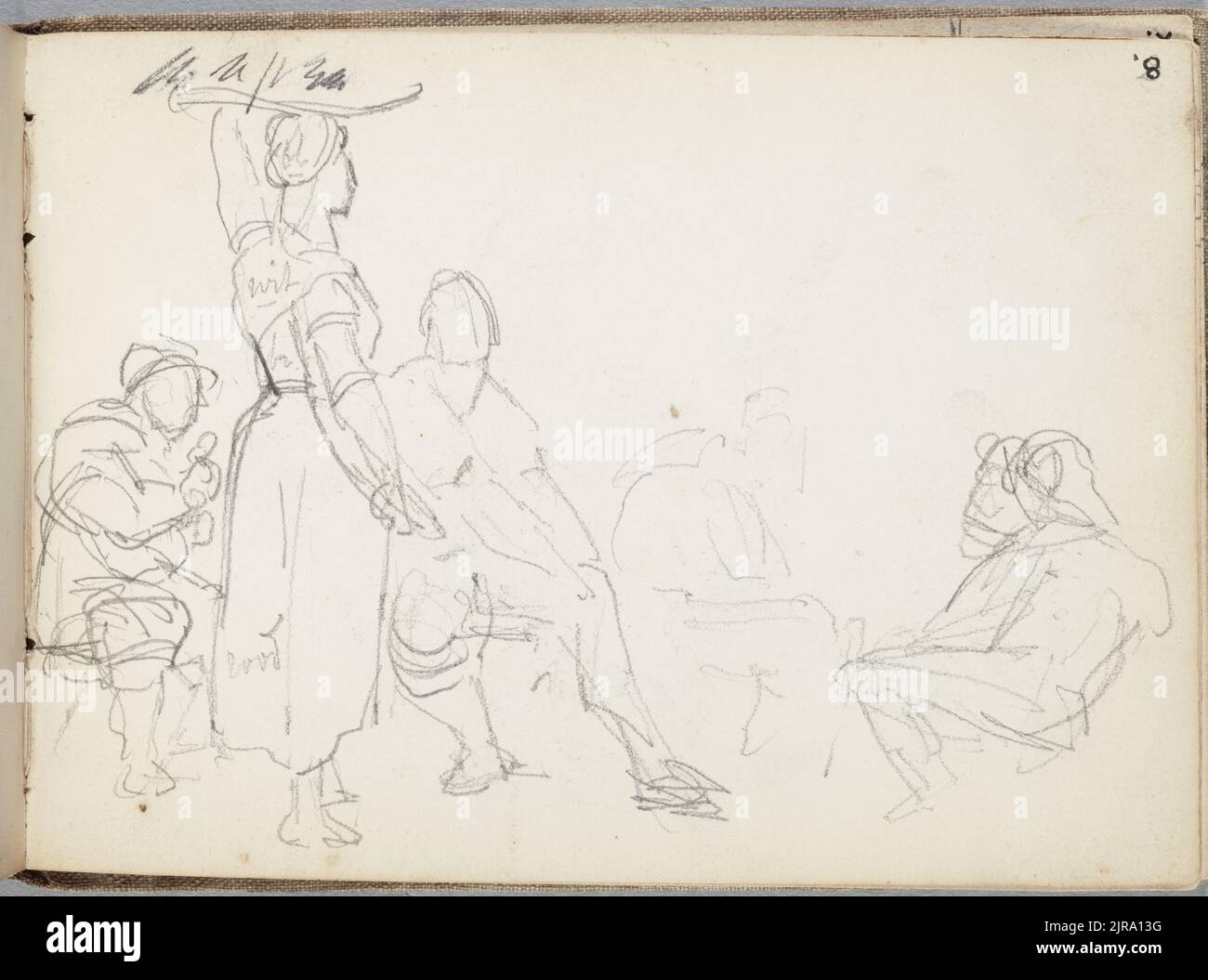 Sketch of a group of male and female figures. From: A Marken sketchbook ...