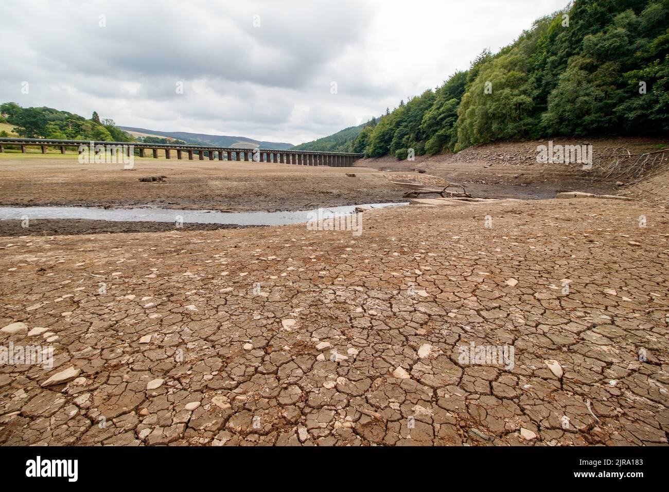 The water level is reduced to a small stream at the Upper end of the ...