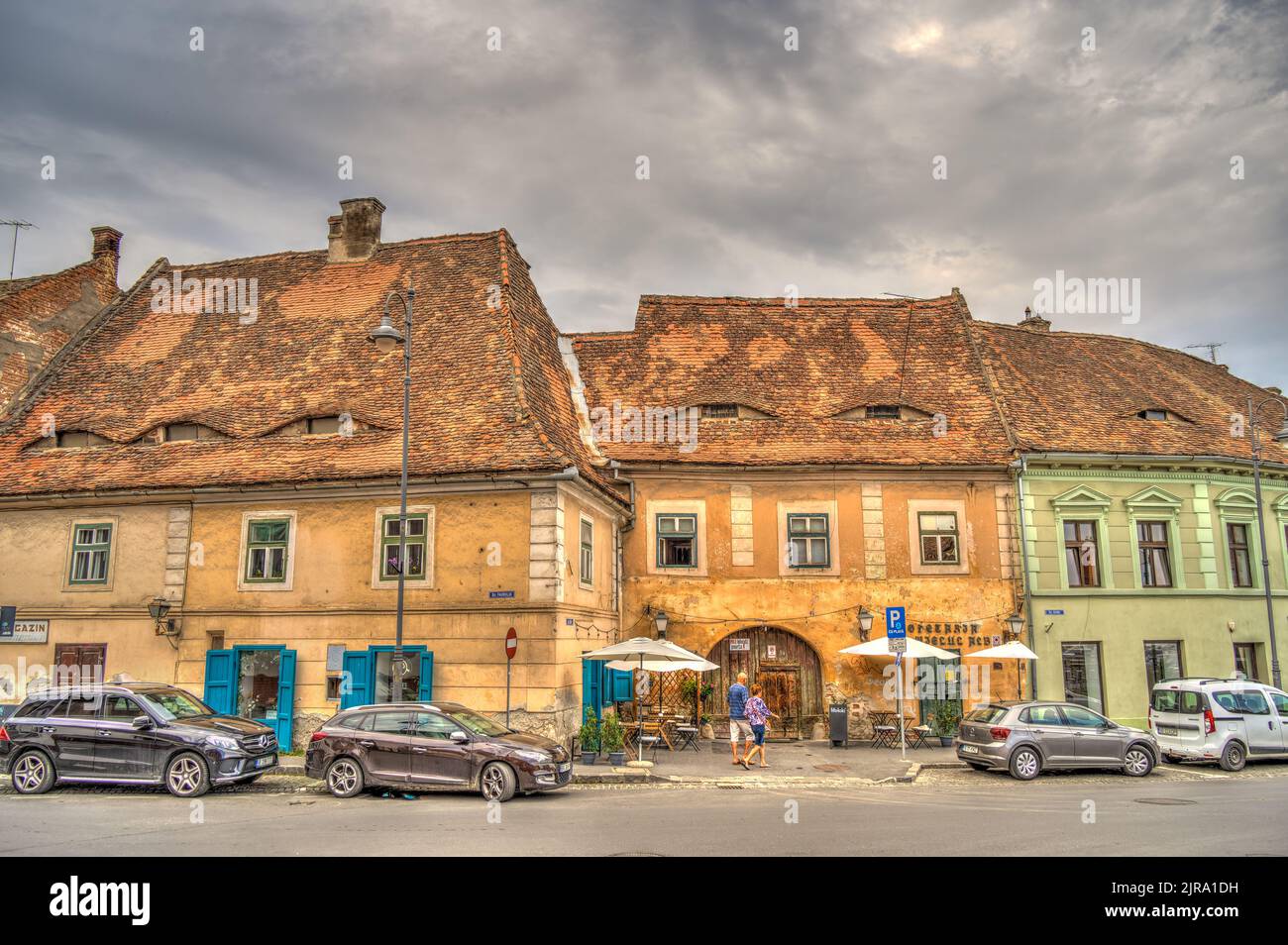 Sibiu landmarks, Romania Stock Photo - Alamy