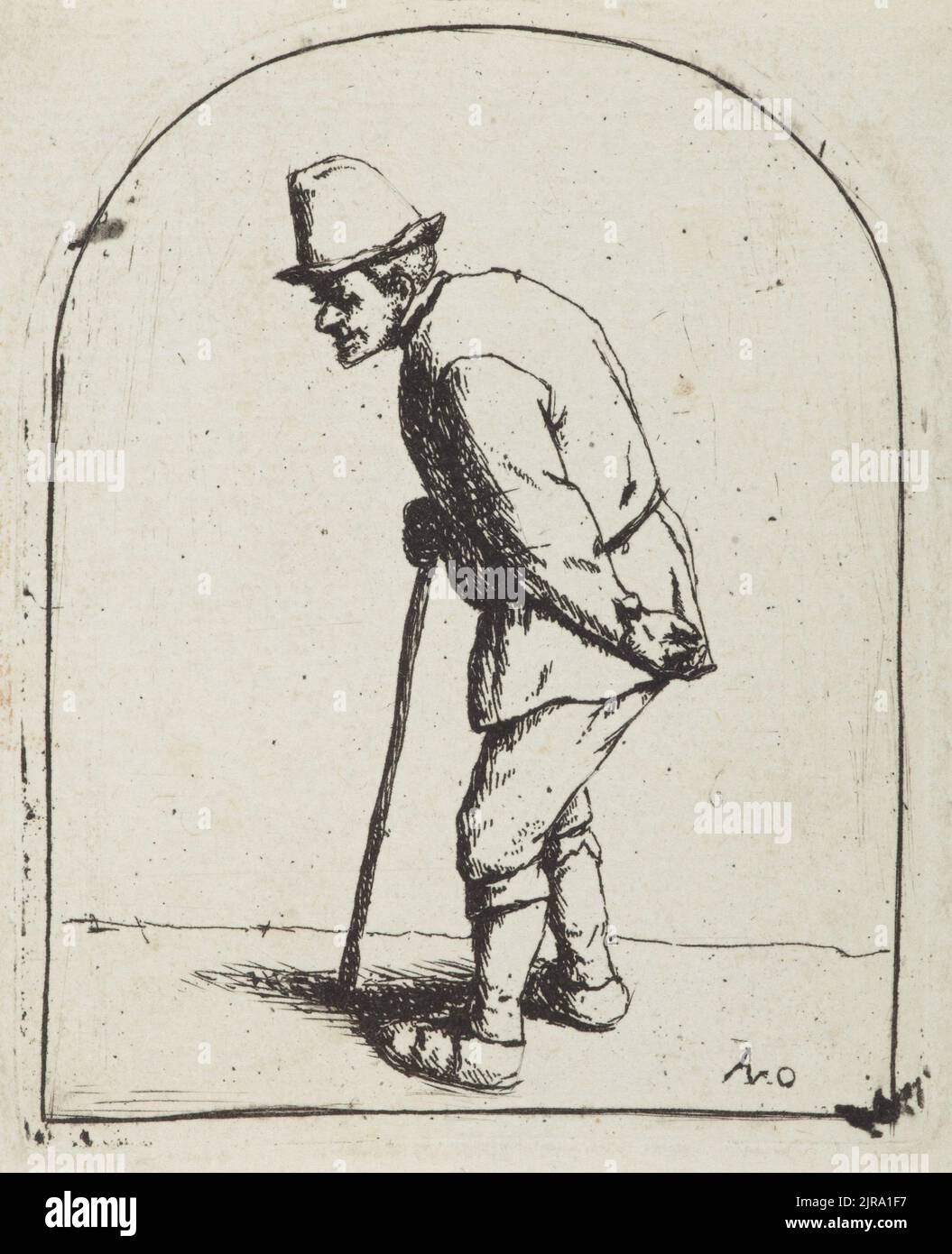 Peasant with a crooked back, circa 1670, Netherlands, by Adriaen van ...