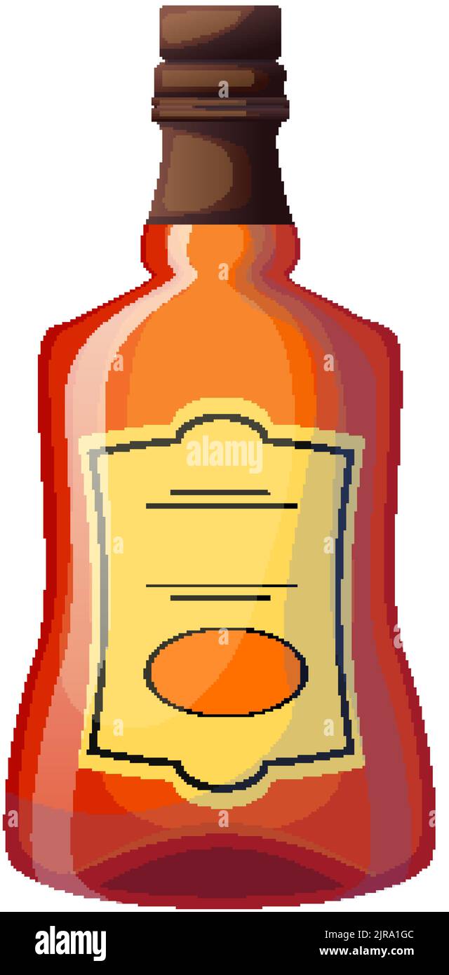 whiskey bottle cartoon vector illustration Stock Vector Image & Art - Alamy