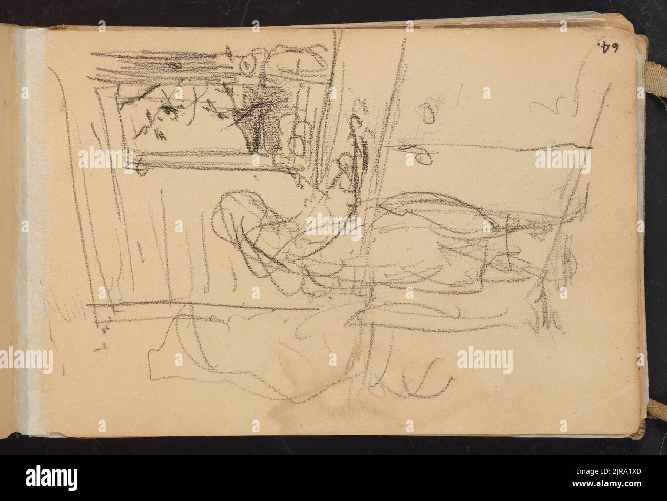 An 1893 sketchbook, 1893, by Petrus van der Velden. Gift of W ...