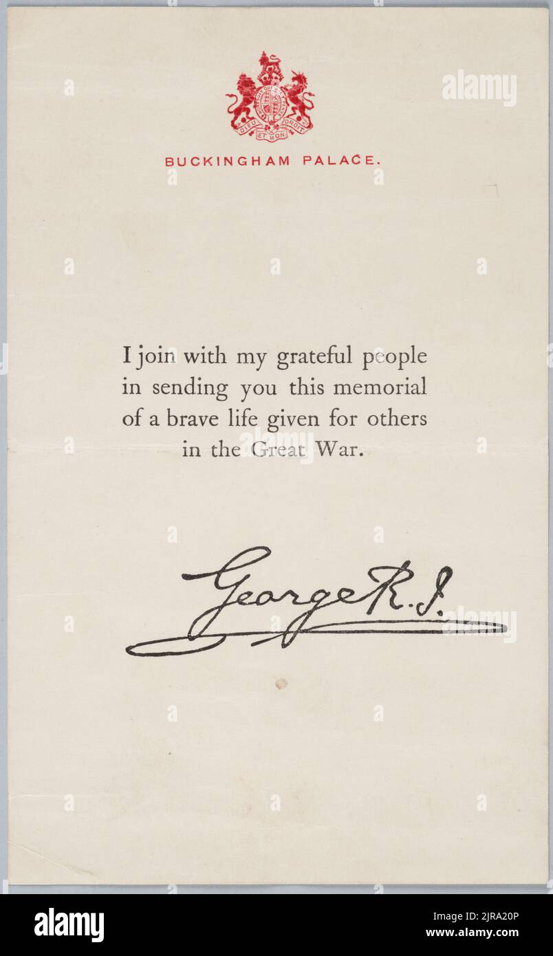 Covering note buckingham palace hi-res stock photography and images - Alamy