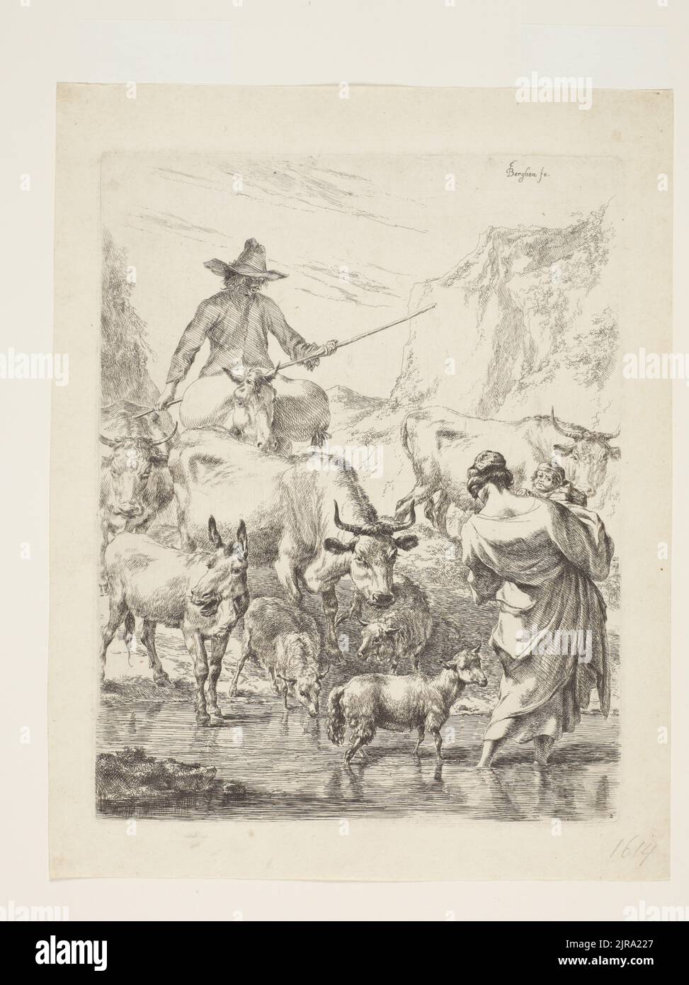 The herd, crossing the brook, 1644-1655, Netherlands, by Nicolaes ...