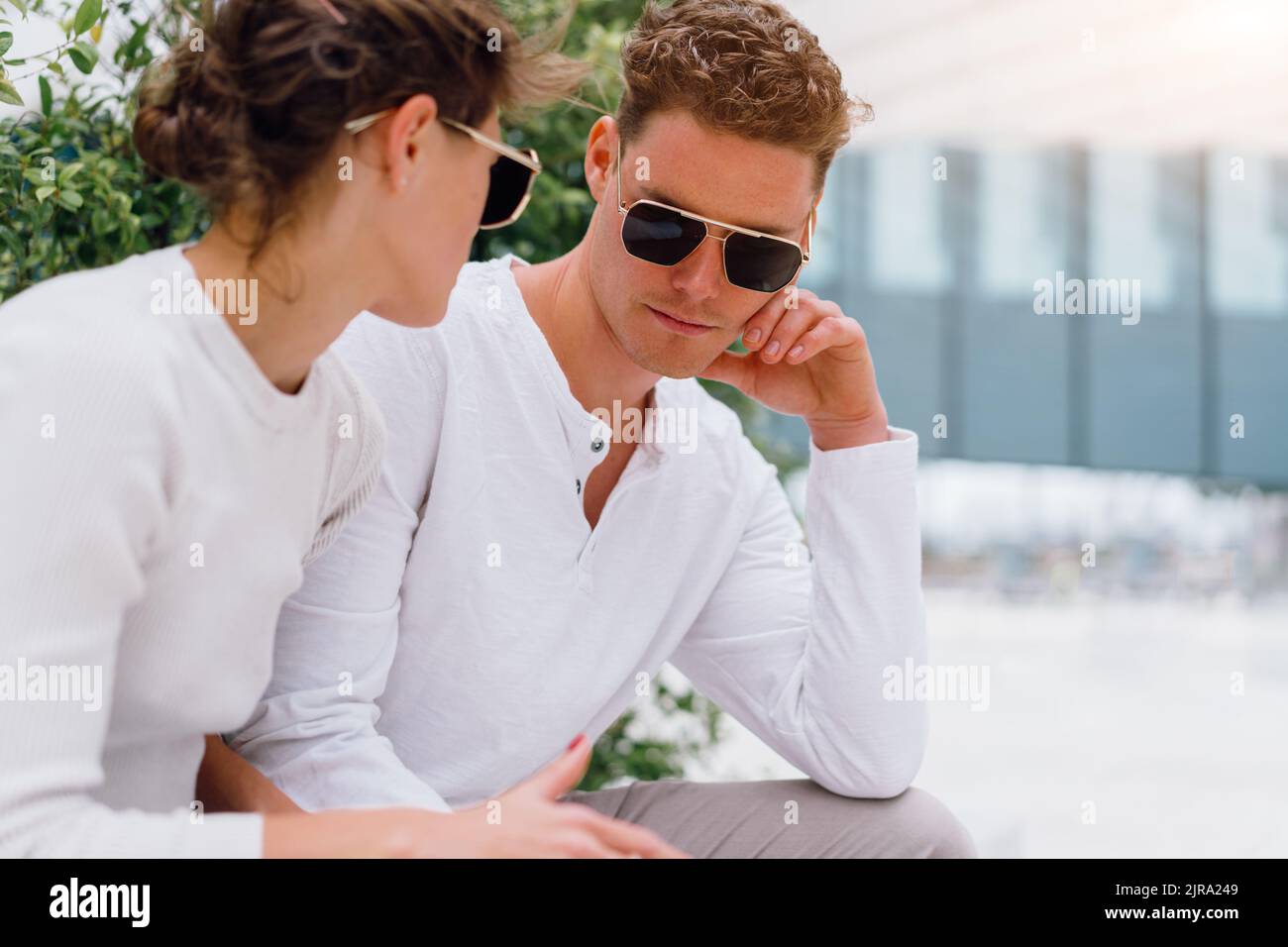 Young couple having problems in their relationship. man and woman ...