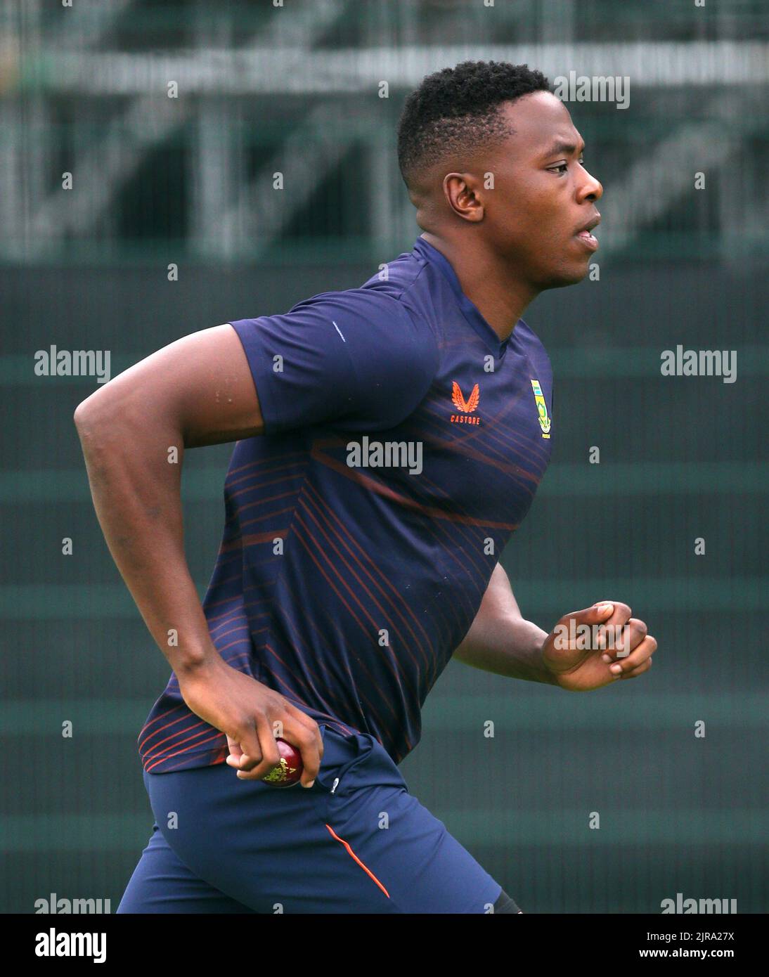 South Africa’s Kagiso Rabada during a nets session at Emirates Old ...