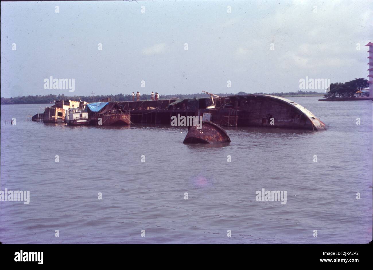 Sinking ship near Cochin, Kerala, India Stock Photo - Alamy