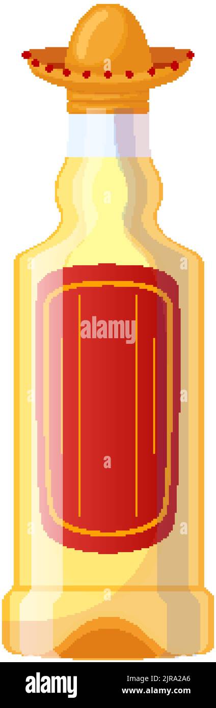 Tequila Bottle Cartoon Vector Illustration Stock Vector Image And Art Alamy