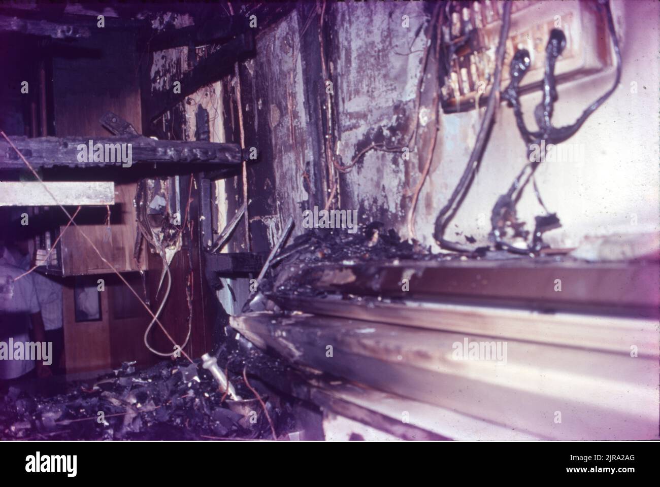 Electric fire in an industry in Mumbai Stock Photo - Alamy