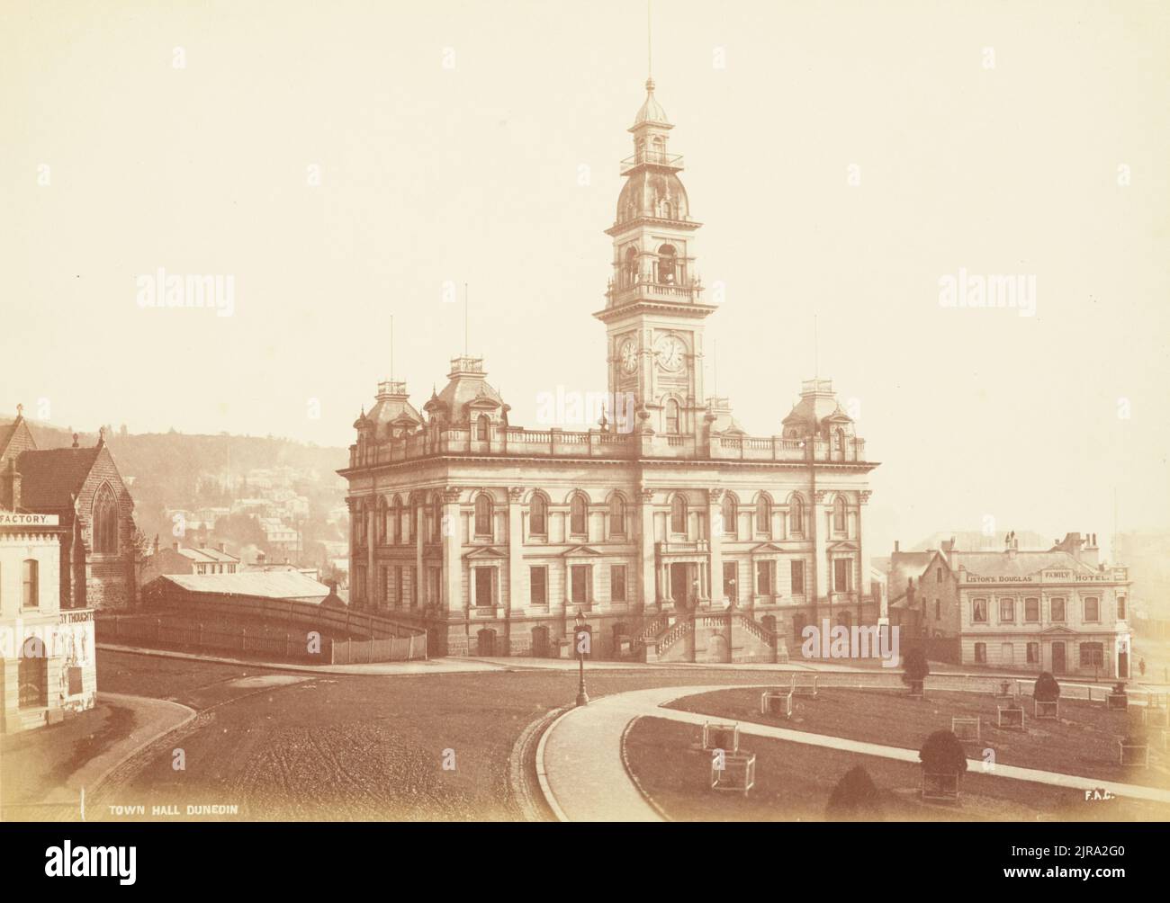 Town Hall, Dunedin. From the album: N. Z. Scenery, 1876-1878, Dunedin ...