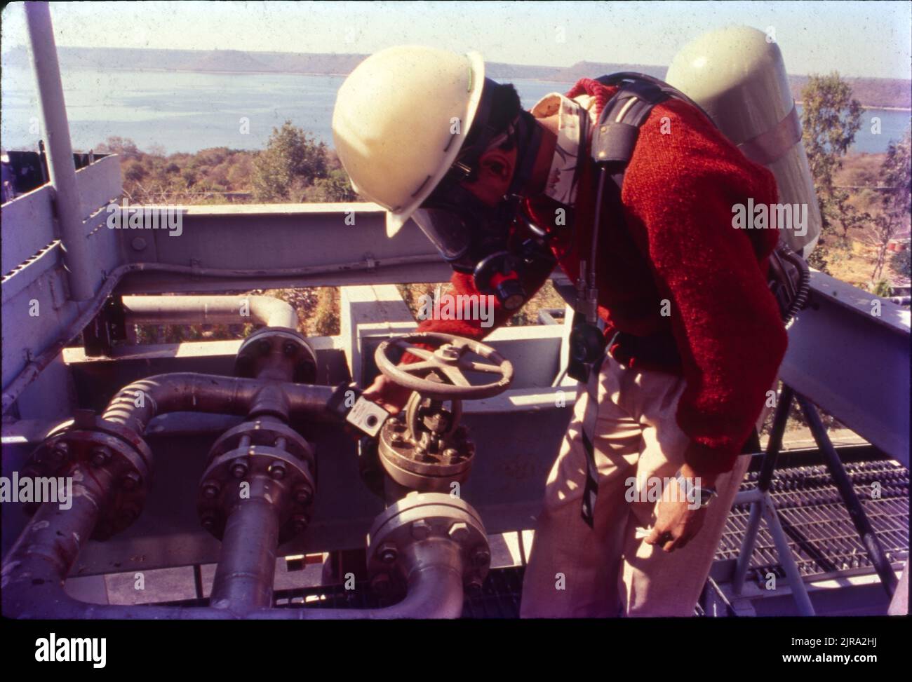 Gas area safety drill under process, Thane, Maharashtra, India Stock ...