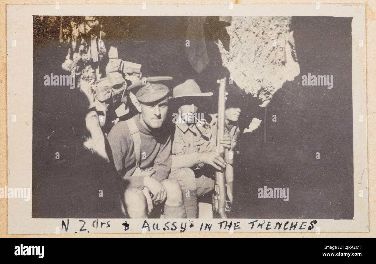 New zealanders and aussys in the trenches from the album hi-res stock ...