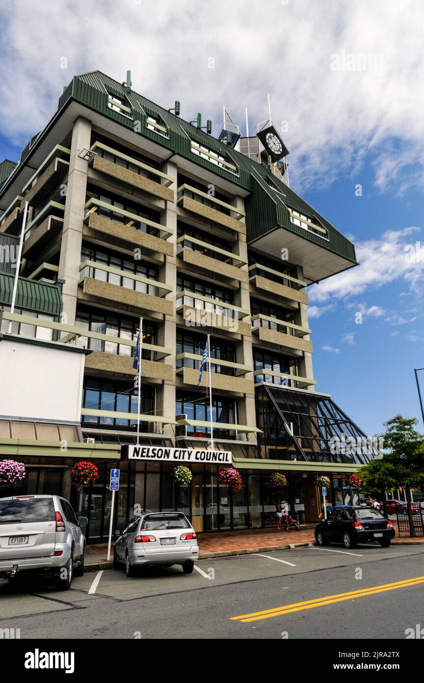 Nelson City Council in Trafalgar Street, Nelson on South Island in New ...