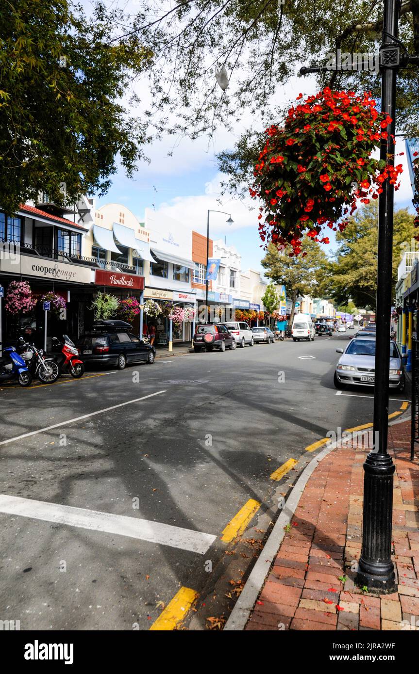 Bridge Street in Nelson on South Island in New Zealand Stock Photo - Alamy