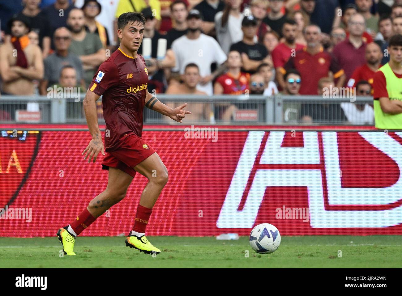 August 22, 2022, Rome, Italy: Paulo Dybala (AS Roma) during the Italian Football Championship ...