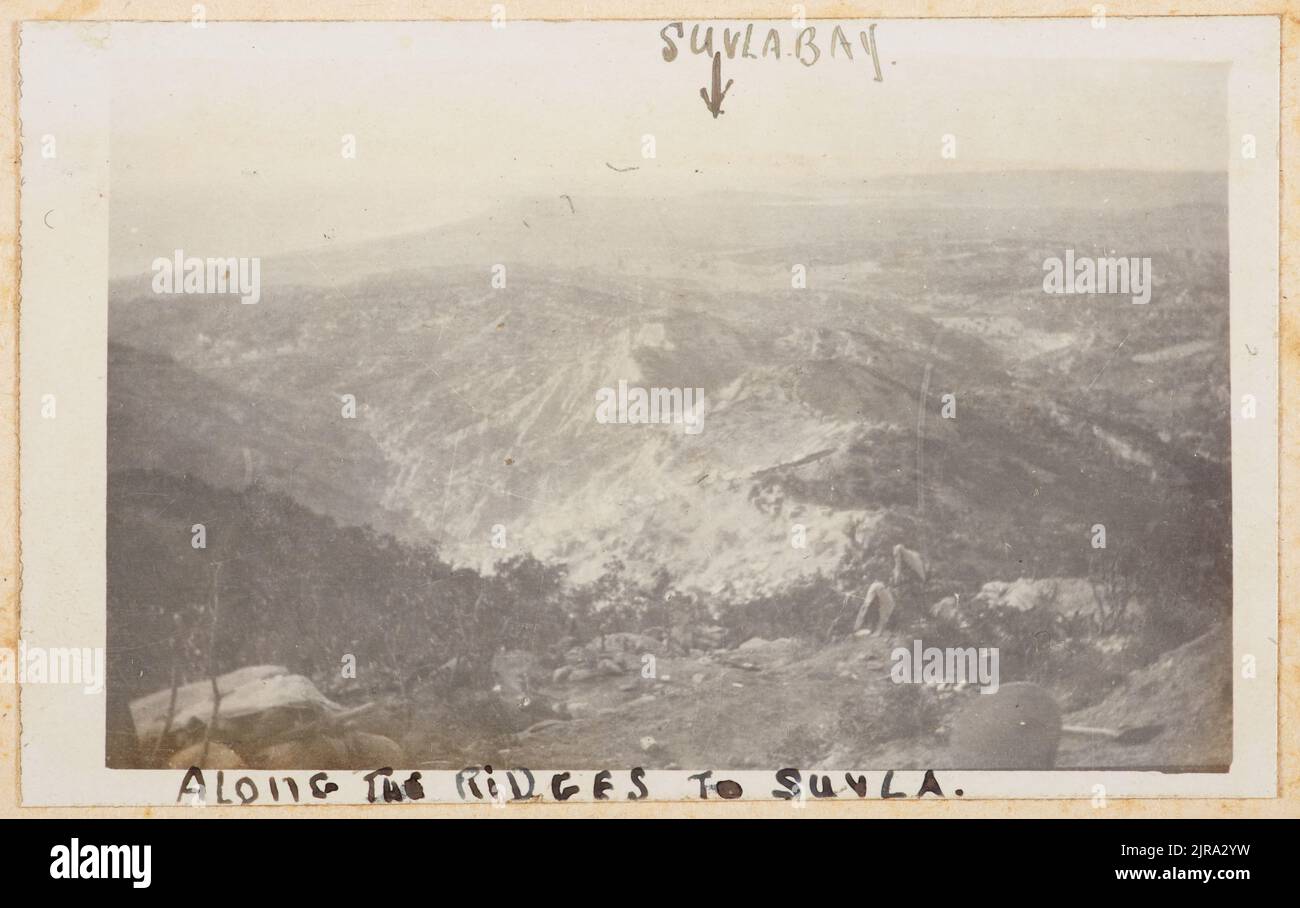 Along the ridges to Suvla. From the album: Photograph album of Major J ...