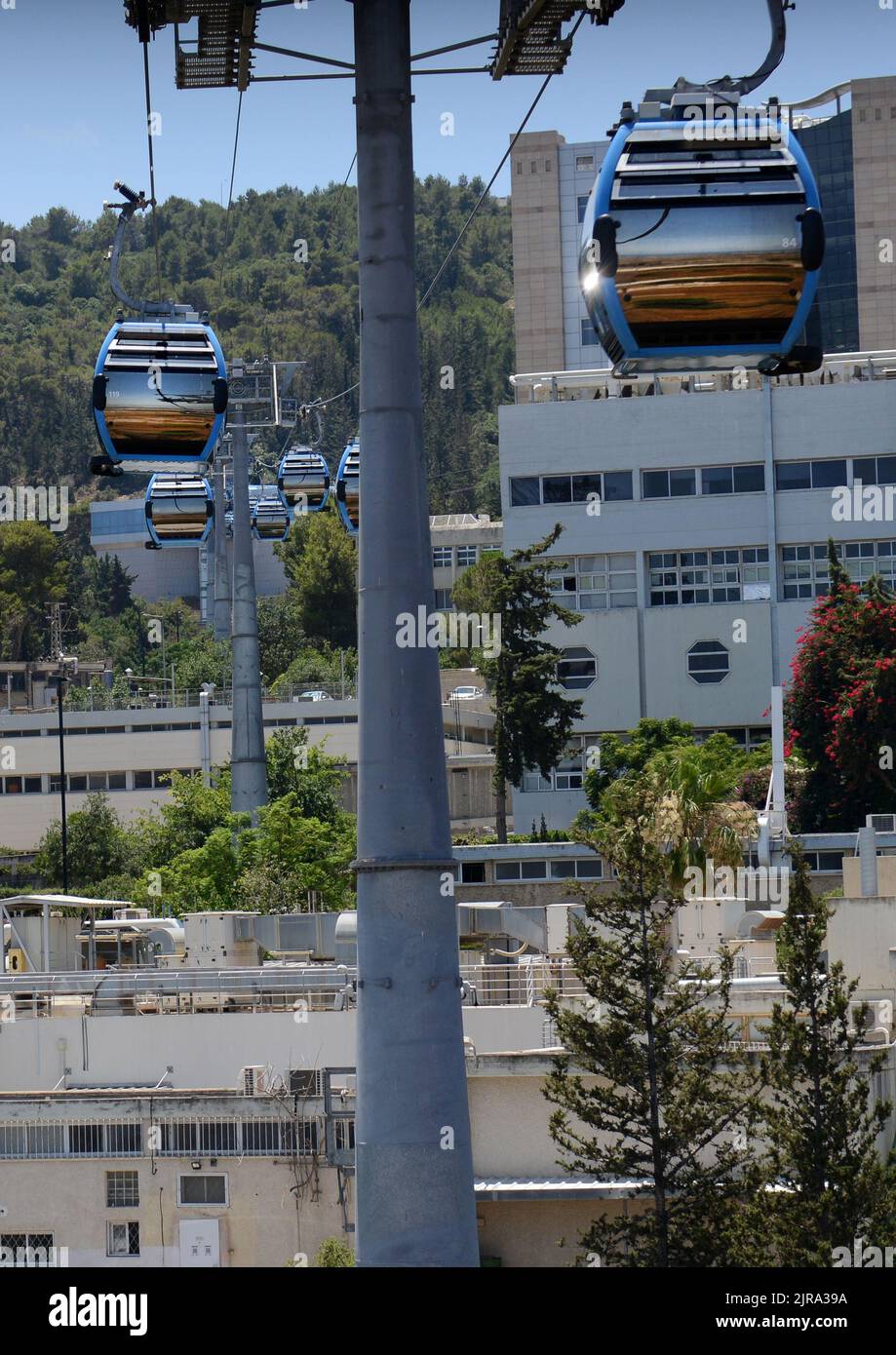 The new Rachbalit cable car system in Haifa, Israel Stock Photo - Alamy