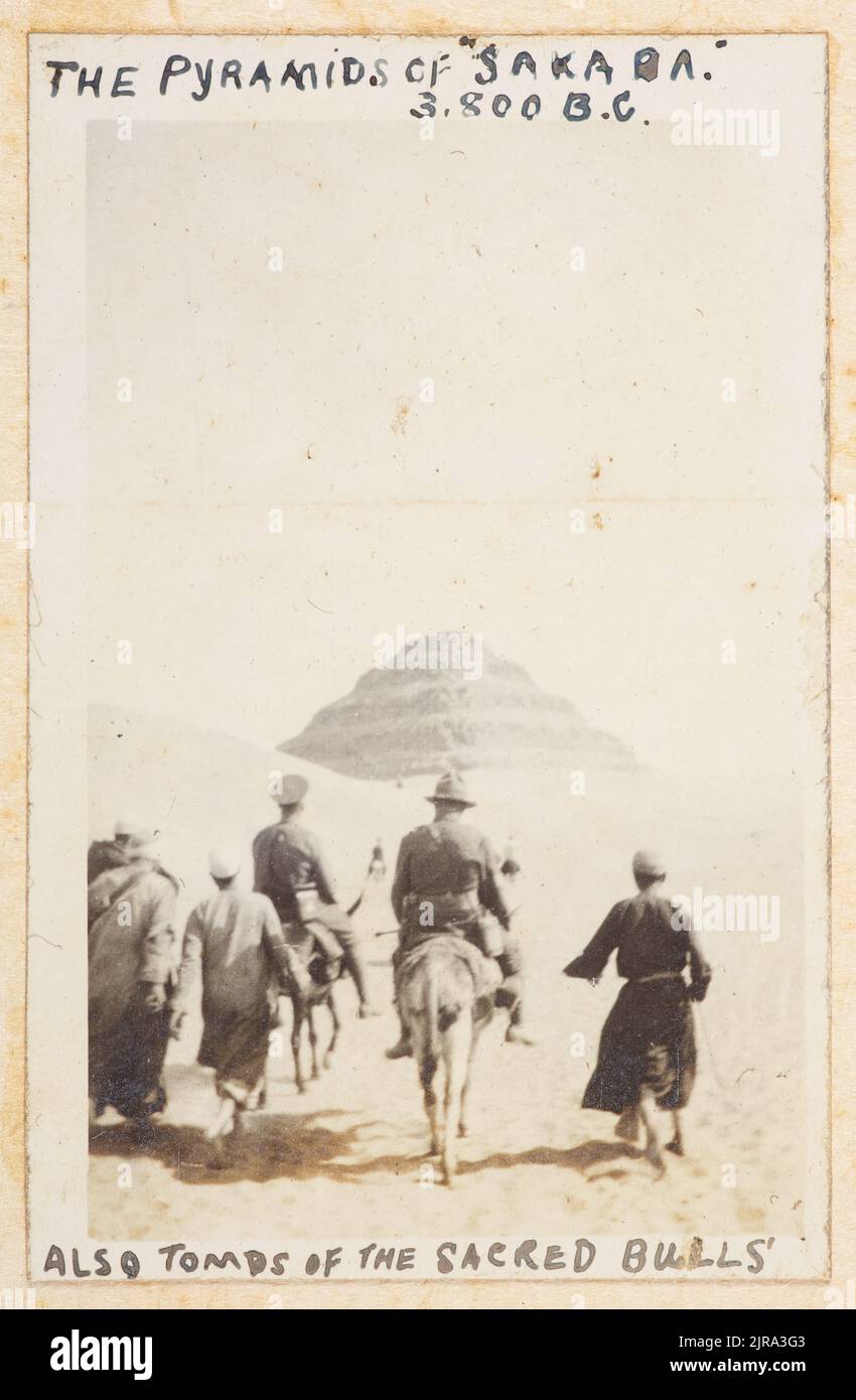 The pyramids of 'Sakara', 3,800 B.C. From the album: Photograph album ...