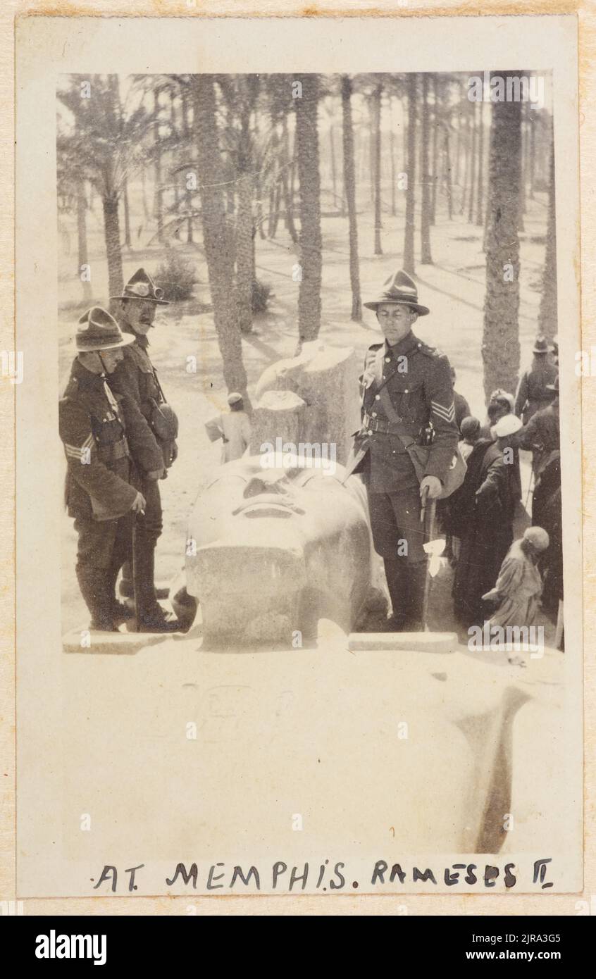 At Memphis, Rameses II. From the album: Photograph album of Major J.M ...