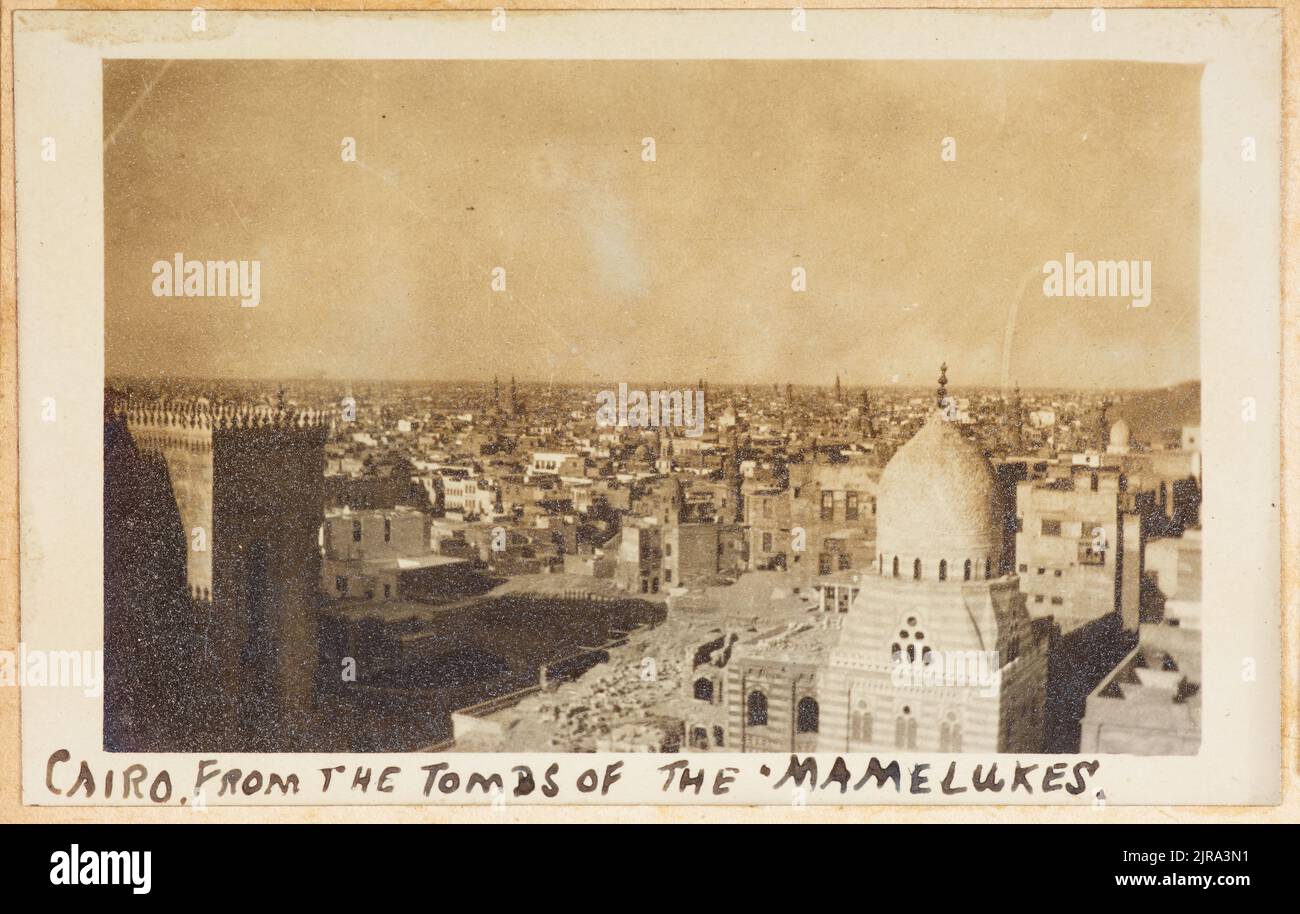 Cairo from the tombs of the Mamelukes. From the album: Photograph album ...