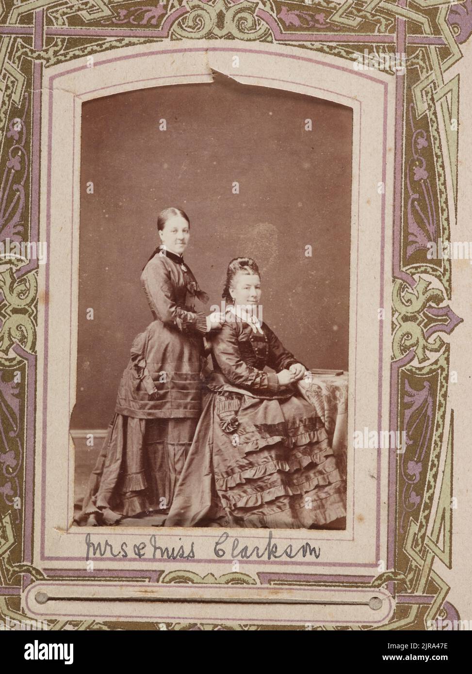 Mrs & Miss Clarkson. From the album: Guard Family Collection: Cartes de ...