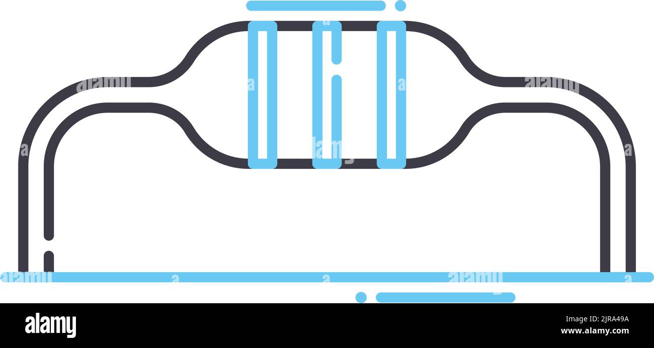 Resistor energy icon flat Stock Vector Images - Alamy