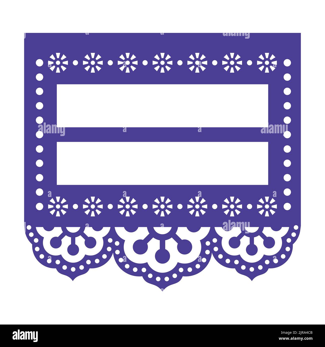 Papel Picado vector template design with two blank text lines inspired ...