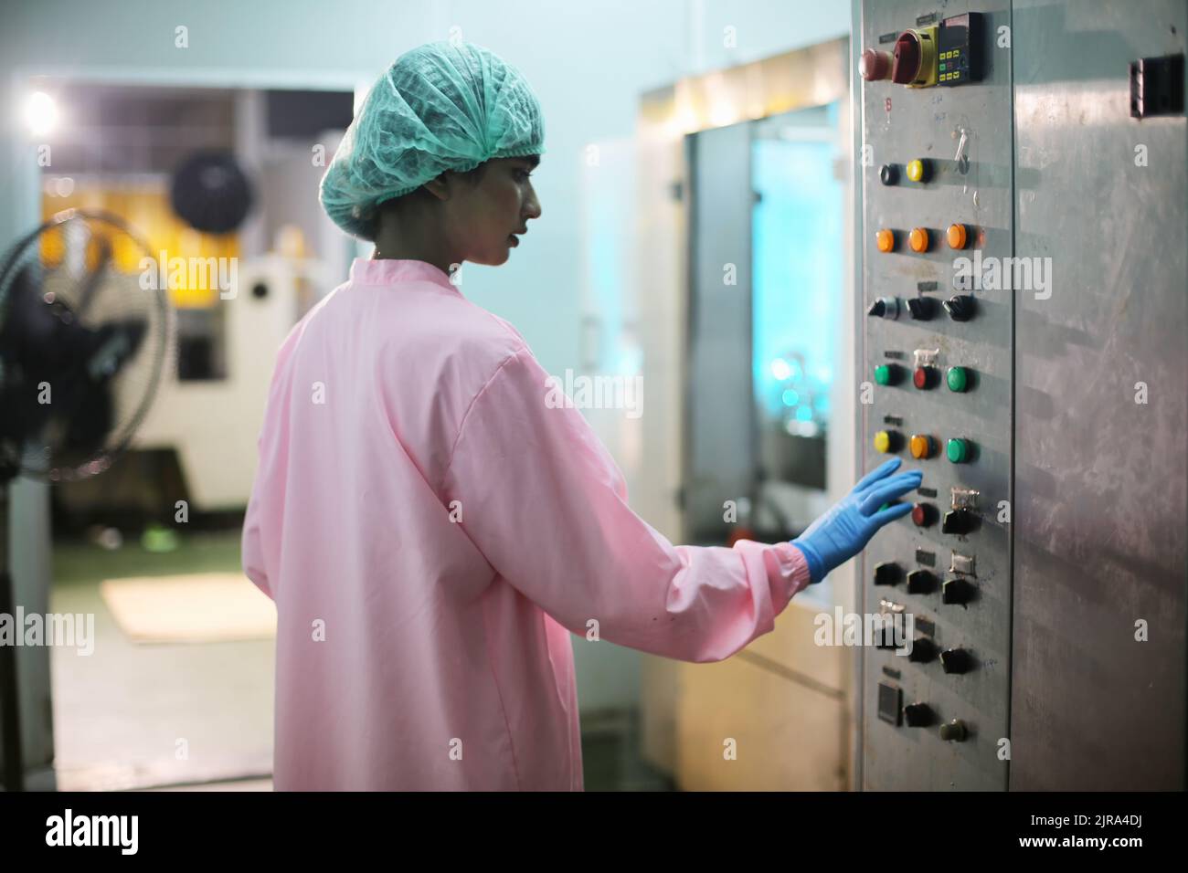 Asian worker labor working in food and beverage for drink industry ...