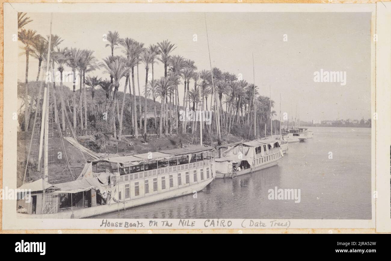 Houseboats on the Nile, Cairo. From the album: Photograph album of ...