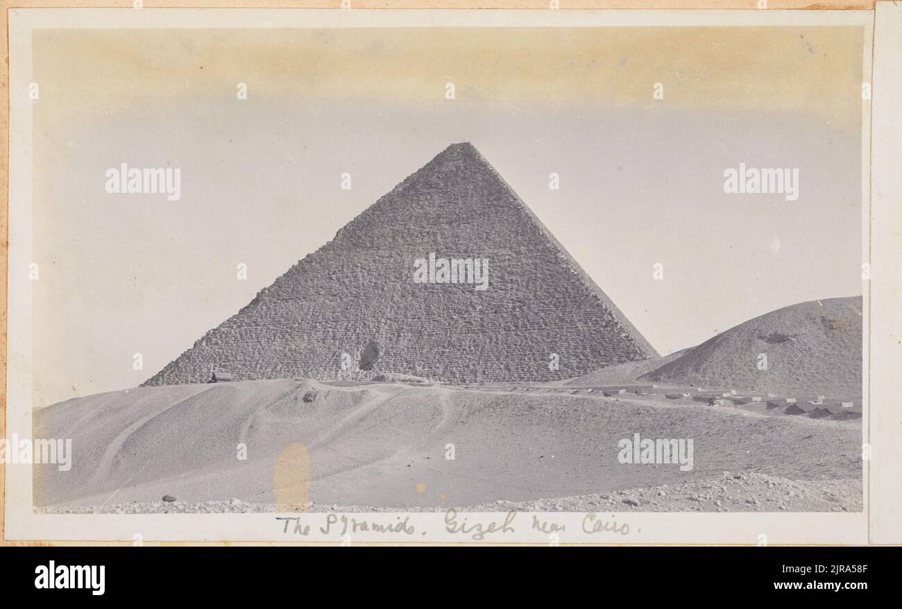 The Pyramids, Gizeh, near Cairo. From the album: Photograph album of ...
