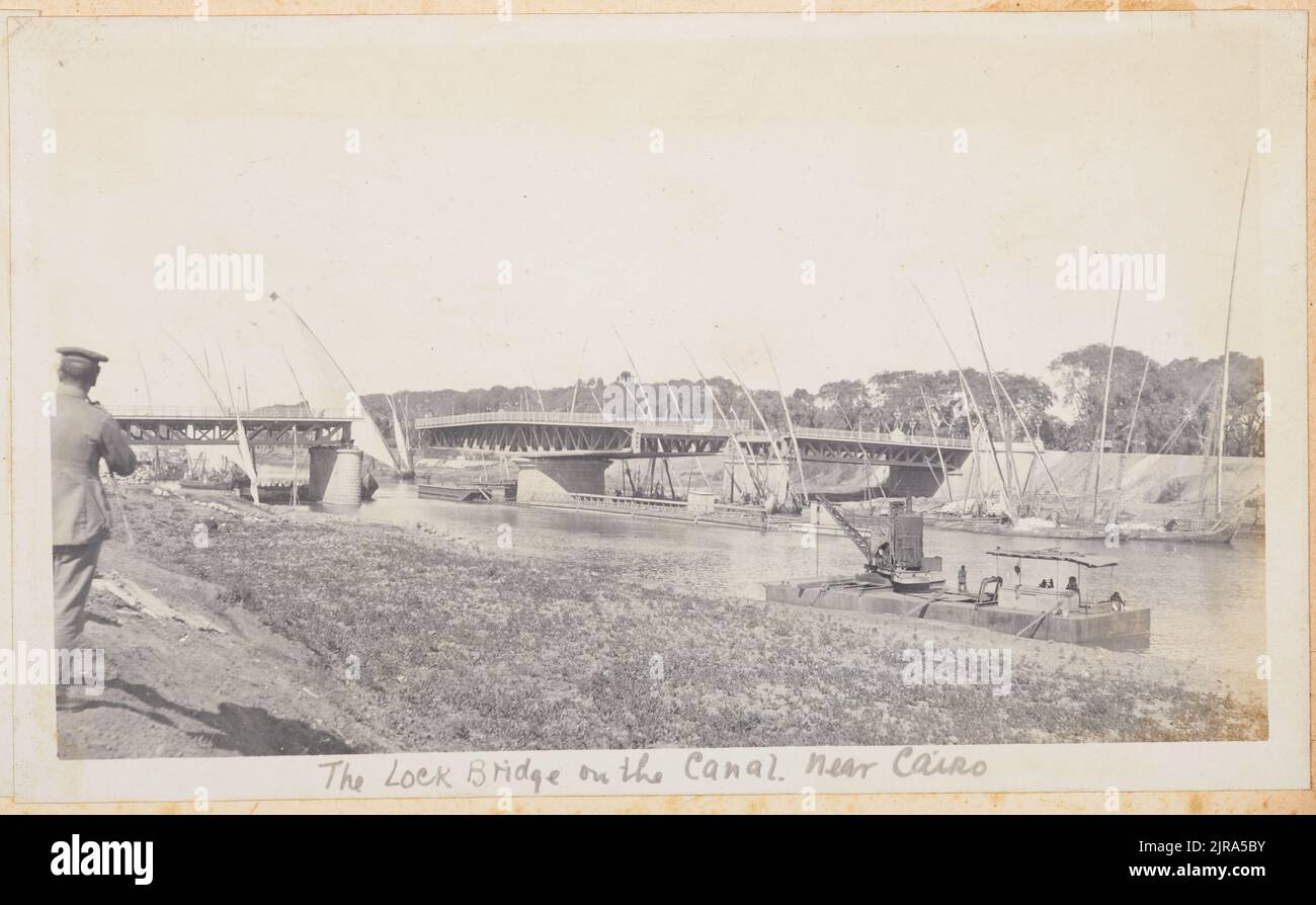 The lock bridge on the canal, near Cairo. From the album: Photograph ...